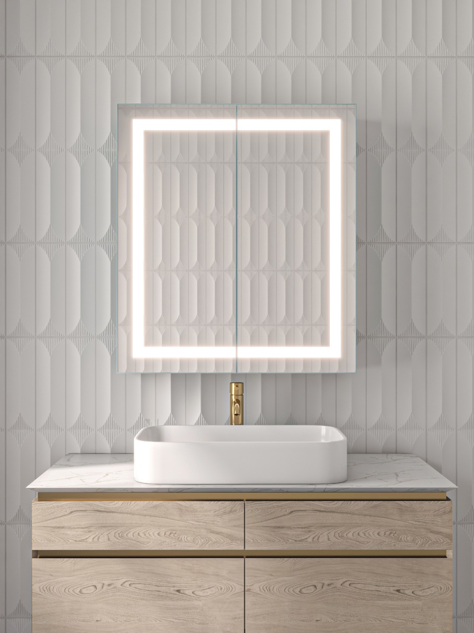 Lustra LED Bathroom Mirror Cabinet | Modern Storage & Lighting | revvvd ...
