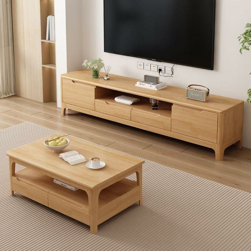 Almora TV Unit – Natural Wood Scandinavian Style with Storage | revvvd ...